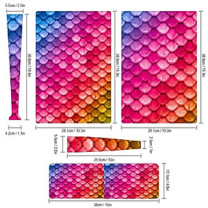 Beatiful Mermaid Fish Scale 3pcs Whole Body Decal Cover Sticker for PS5 Digital Edition for PS5 Console and Controller