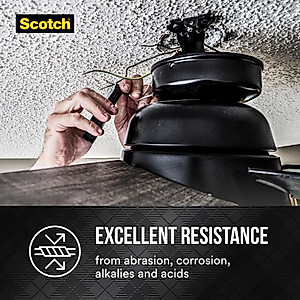 Scotch Vinyl Electrical Tape, Black, 3/4-in by 66-ft, 1-Roll