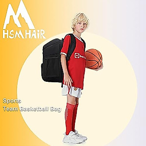 Hsmihair Basketball Backpack&Soccer Bag Youth Soccer backpack with Separate Ball holder & Shoes compartment, Best for Basketball, Volleyball,Football, Soccer,Gym,Swim Training.