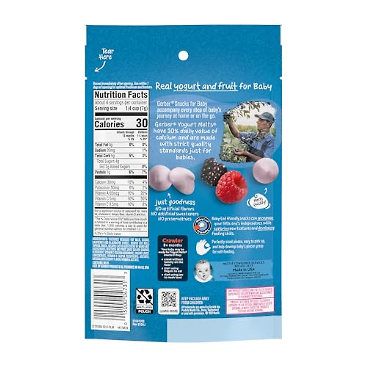 Gerber Graduates Yogurt Melts, Mixed Berry, 1 Ounce