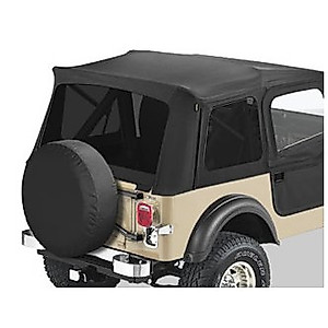 Bestop 5859915 Black Denim Tinted Window Kit Supertop Classic Soft Tops - 1976-95 CJ7 & Wrangler YJ