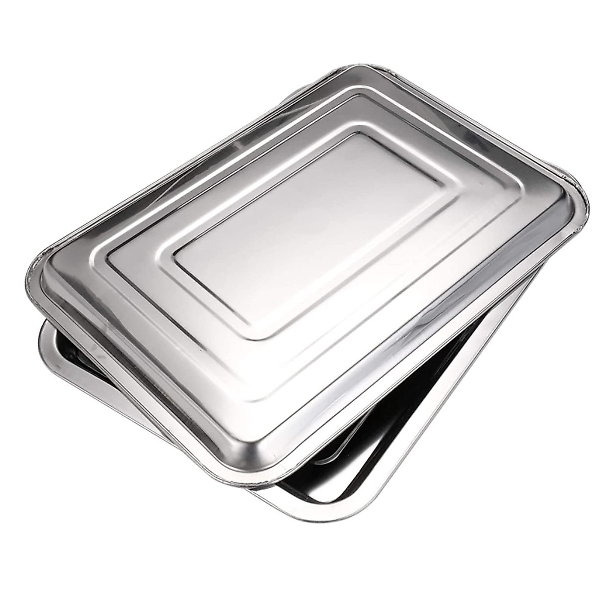 Tattoo Stainless Steel Tray - Usiriy 2 Pack 13.5" X 10" Stainless Steel Tattoo Trays Dental Tray Body Piercing Instrument Tool for Tattoo Supplies, Tattoo Kits