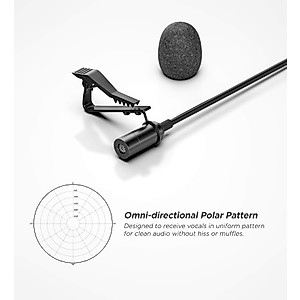 GALVANOX USB-C Microphone, Clip On Lavalier Omnidirectional Mic (Lightning)