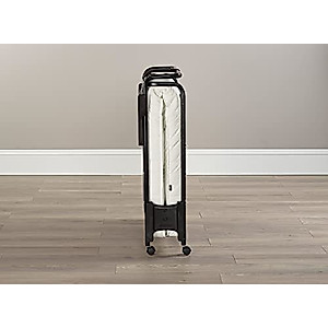 Jay-Be Inspire Cot Folding Bed with Micro e-Pocket Spring Mattress and Headboard, Regular, Black Frame