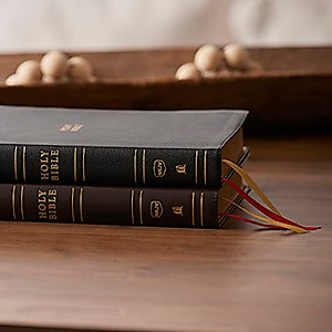 NKJV Holy Bible, Super Giant Print Reference Bible, Black Genuine Leather, 43,000 Cross References, Red Letter, Comfort Print: New King James Version