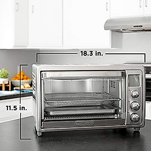 BLACK+DECKER Crisp ‘N Bake Air Fry Countertop Oven with No Preheat, Stainless Steel, TOD5035SS