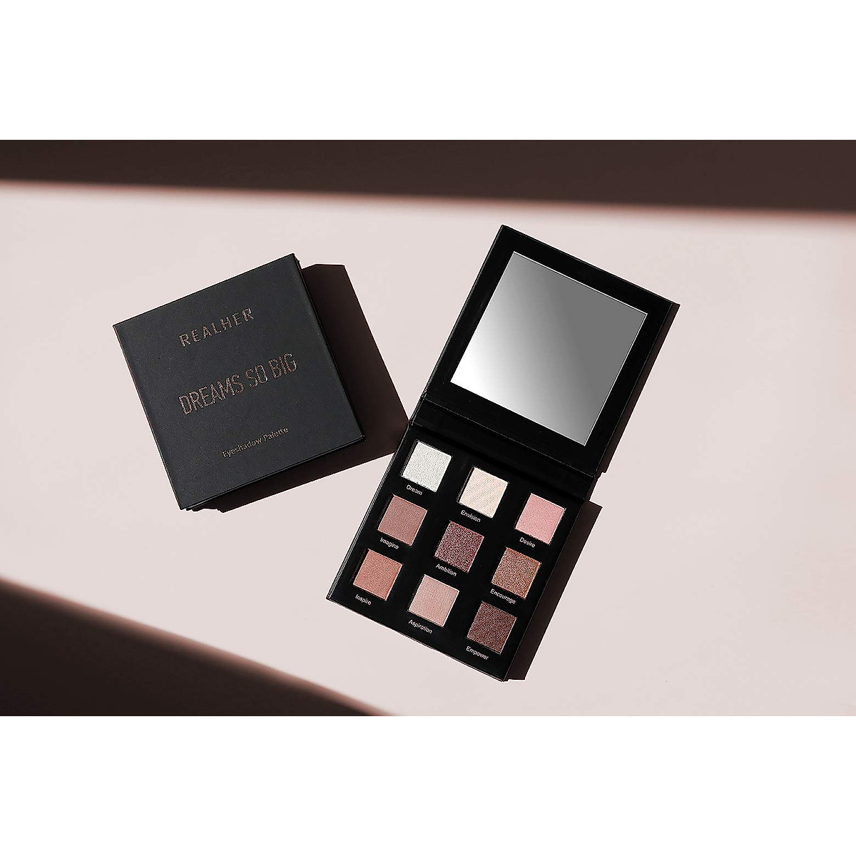 RealHer Eyeshadow Palette - Dreams So Big - 9 Shades - Blush, Soft Pinks, Mauves