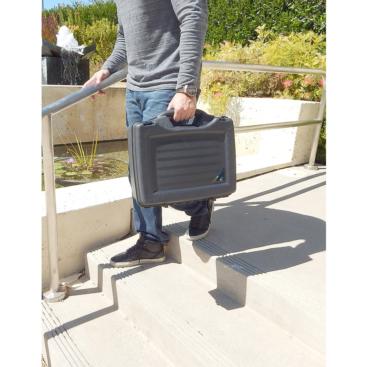 CASEMATIX Portable Printer Carry Case Compatible with HP Officejet 250 Wireless Mobile Printer, Ink Cartridges and Power Cable