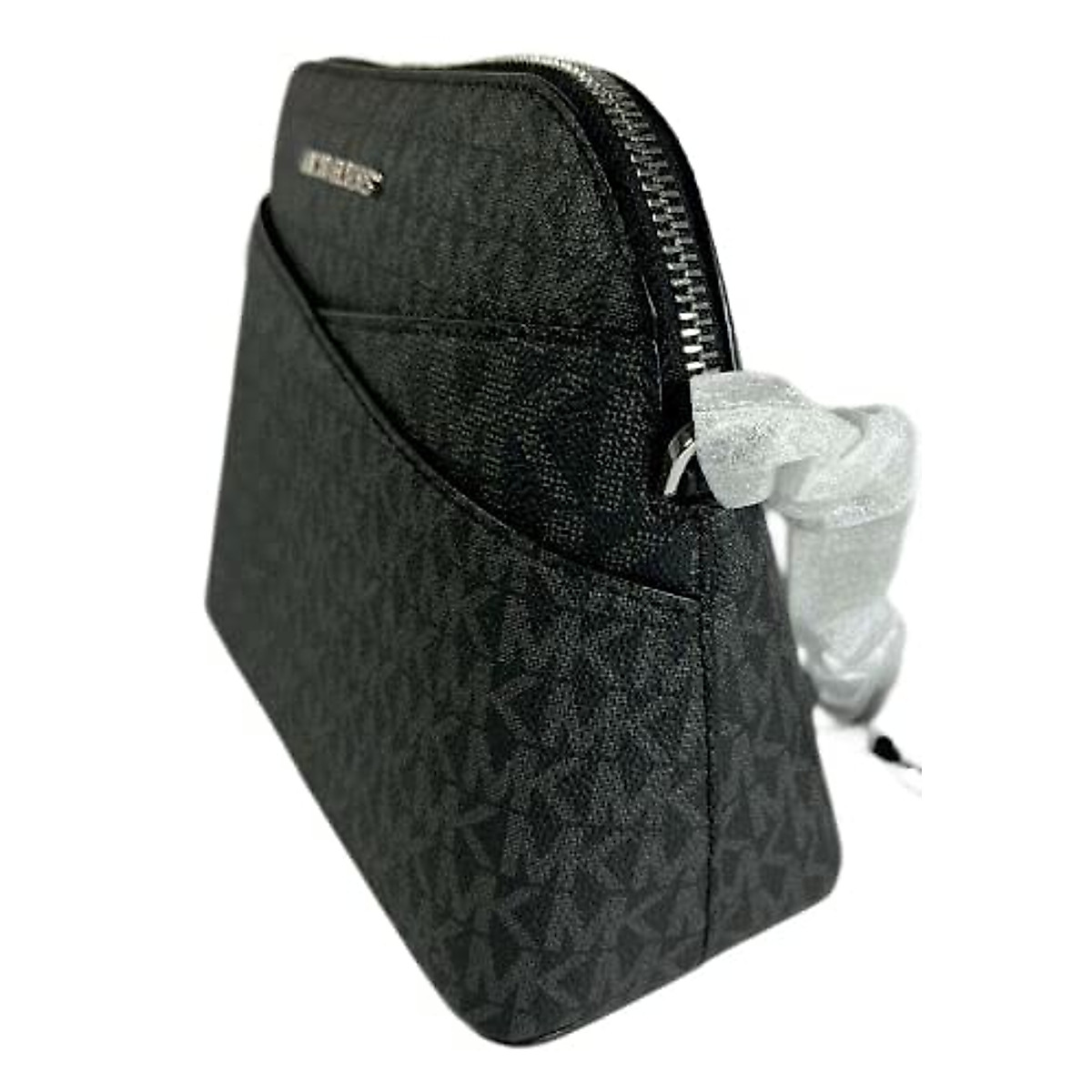 Michael Kors Jet Set Medium Crossbody Leather Handbag (BLK)