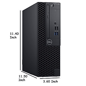 Dell Optiplex 3060 SFF Computer Desktop PC, Intel Core i5-8400 2.80GHz Processor, 16GB DDR4 Ram, 1TB Solid State Drive, HDMI, Wireless Keyboard Mouse, WiFi & Bluetooth, Windows 10 (Renewed)