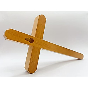 JCNART Handicrafts Wooden Wall Cross Christians Cross Catholic Cross Religious Cross Christmas Easter Cross for Church Home Room Farmhouse Wall Art Decor (Brown)