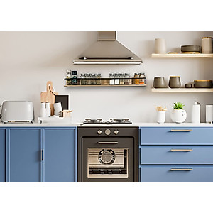 Spice Shelf - Hanging Spice Rack - Stove Shelf - Over the Stovetop or Wall Mounted - 30’’ Rustic Wood Floating Spice Rack - Seasoning Organizer above Oven - Kitchen Hack - Storage Solution/Space Saver