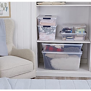 Rubbermaid Cleverstore Clear Variety Pack, Clear Plastic Storage Bins with Built-In Handles to Maximize Storage, Great for Large and Small Items, 16pk