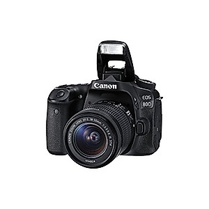 Canon EOS 80D Digital SLR Kit with EF-S 18-55mm f/3.5-5.6 Image Stabilization STM Lens (Black) (Renewed)