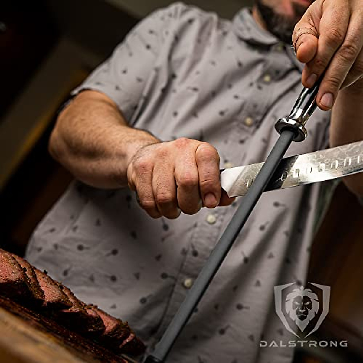 Dalstrong Honing Rod - 10" - G10 Handle - Stainless Steel Core - Scratch-Free Ceramic Coating