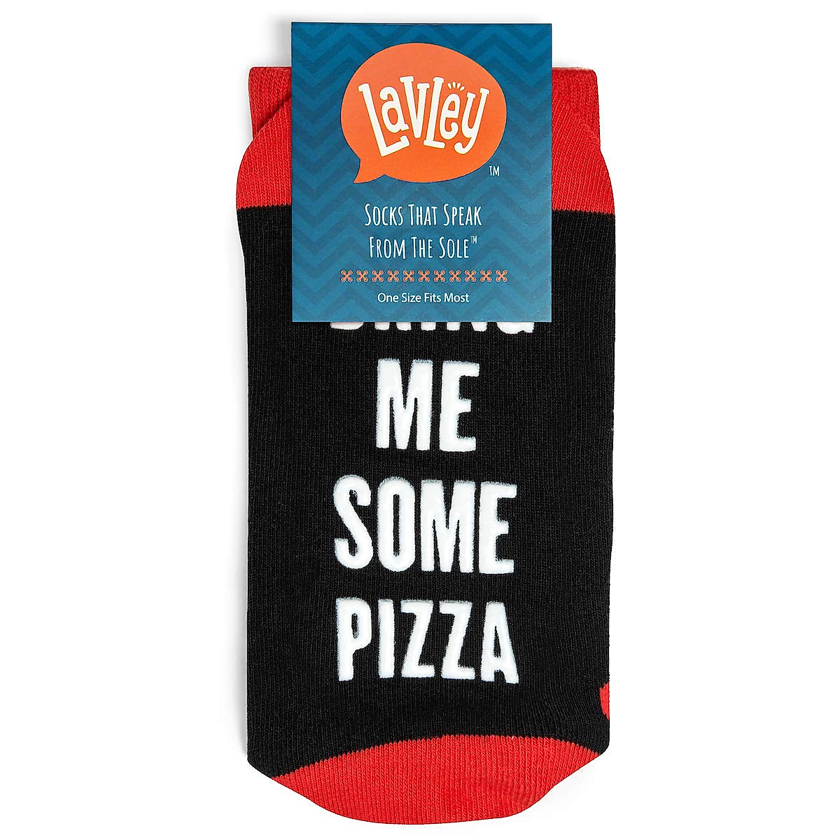 Lavley If You Can Read This, Bring Me Funny Socks - Novelty Gifts for Men, Women and Teens (US, Alpha, One Size, Regular, Regular, Pizza)