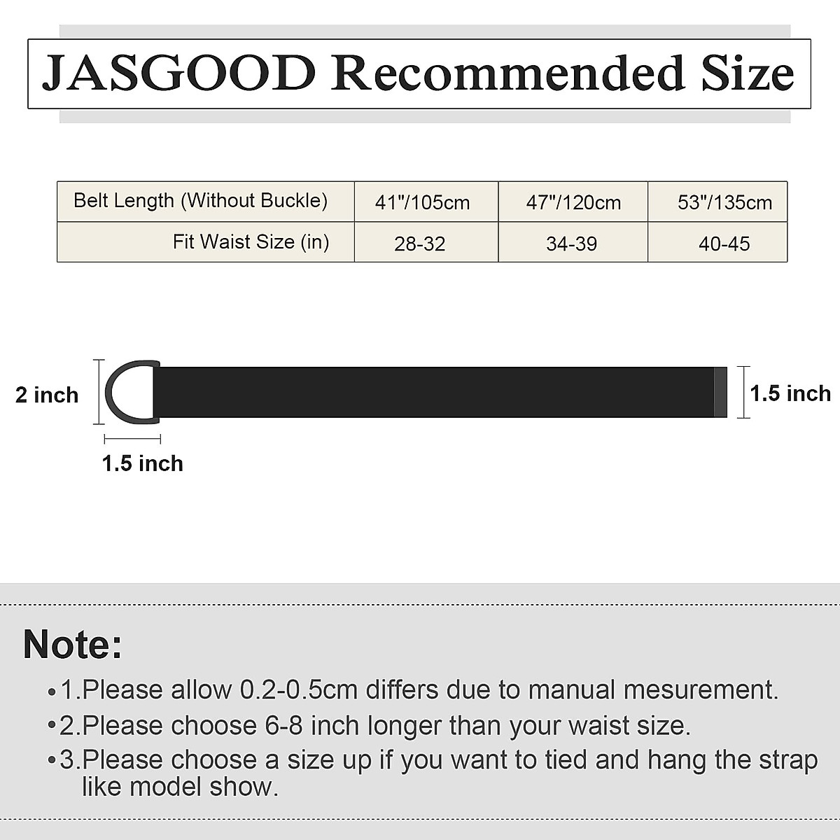 JASGOOD 2 Pack Men Black Canvas Belt, Webbing Cloth D Ring Buckle Belt Extra Long with Metal Tip for Pants (Black/Gray,Fit Waist Size 34-39 inch)