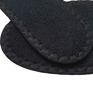 Happystep Cotton Terry Cloth Insoles, Barefoot Shoe Inserts, Sweat Absorption, Odor Control, Moisture-Wicking, Washable and Reusable, Zero Drop Shoe Insoles, 1 Pair Black and 1 Pair White (Women 7)