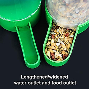 Bird Feeder, Bird Water Dispenser for Cage, XISTEST 2PCS Automatic Bird Water Feeder with 1PCS Food Feeder for Cage Pet Parrot Budgie Lovebirds Cockatiel Automatic Bird Feeder