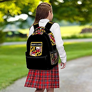 Maryland Flag Lightweight Travel Backpack for Unisex Casual Laptop Bookbag for Camping