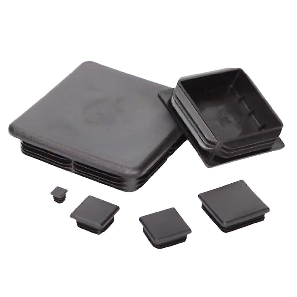 Caplugs SQR-2-4-8 – SQR Series – Plugs for Square Tubing, 100 Pack, to Fit Square Tube OD 2.000" x Height 0.52", Wall Thickness 4-8 Ga. (.238-.165"), PE-LD, Black, Exterior Ribs (99192493)