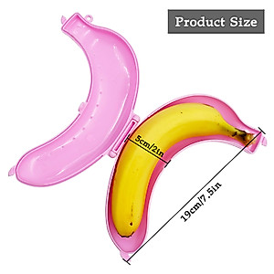 YINPIXUS 3 Pack Banana Case, Banana Saver BPA-Free, Banana Protector Box, Banana Keeper Holder Outdoor Travel, Plastic Banana Storage Container, Banana Carrier for Lunch Box Fruits Freshness