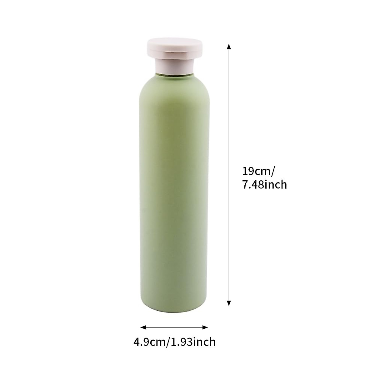 5pcs Green Plastic Empty Squeeze Bottles,Travel Shampoo Bottles,Squeeze Bottles with Flip Cap,8.8oz 260ml Leak Proof Refillable Container for Face Cream, Lotion, Shampoo, Conditioner
