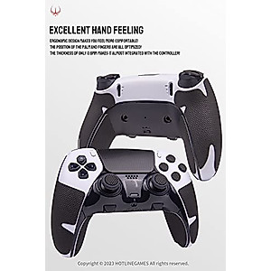 Hotline Games 2.0 Plus Controller Grip Compatible with PS5 Dualsense Edge Controller Controllers Grips Tape, Anti-Slip, Sweat-Absorbent, Easy to Apply (for Handle Grips+Buttons+Triggers)