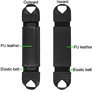 joylink Universal Tablet Hand Holder Strap, 360 Degrees Swivel LeathJer Handle Grip with Elastic Belt, Secure & Portable for 10.1" Tablets (Samsung Asus Acer iPad etc), Black