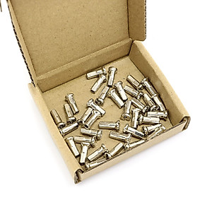 Pro Bamboo Kitchen 36pcs Mountain Bike Spoke Cap 12mm Spoke Nipples Silver Wheel Spoke Nipples Decor for 14G Mountain Road Bicycles