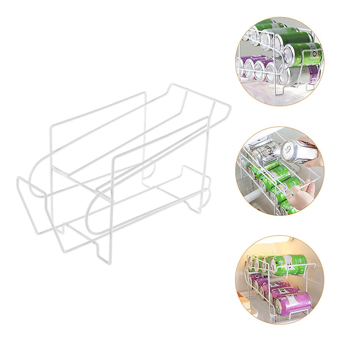 Cabilock 1pc Cola Storage Rack Vegetable Drawer White
