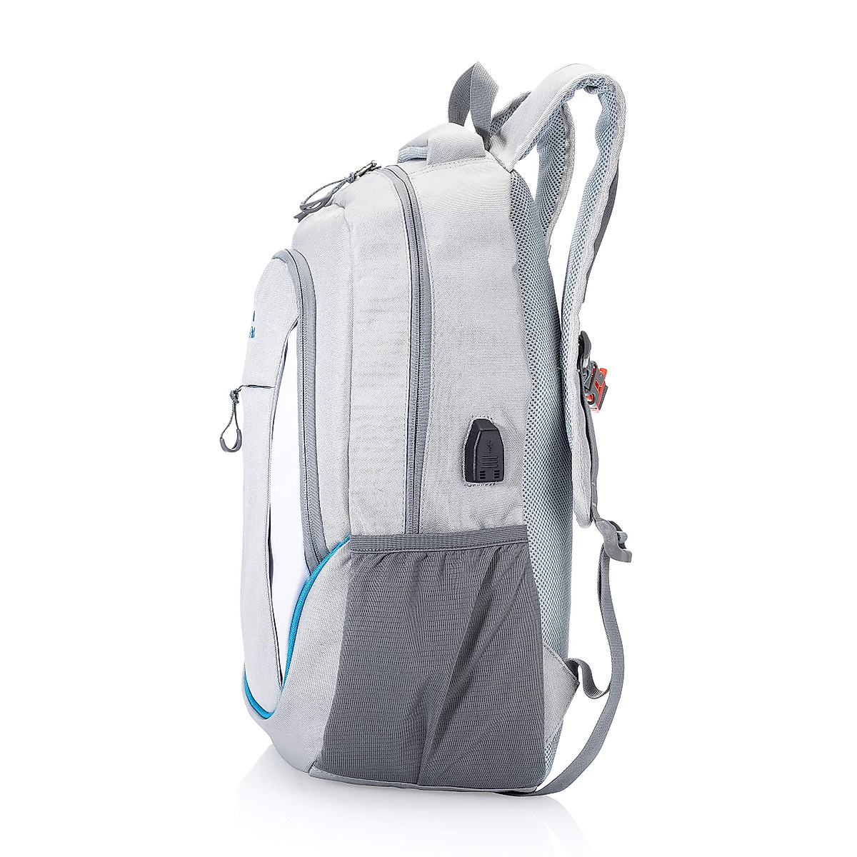 One Trail Daypack | 20L Laptop Backpack | USB Charging Port (Teal Colorblock)