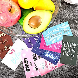 100 Motivational cards with inspirational quotes - encouragement and kindness cards shows gratitude and appreciation. Affirmation cards set contains 100 uniquely designed mini note cards