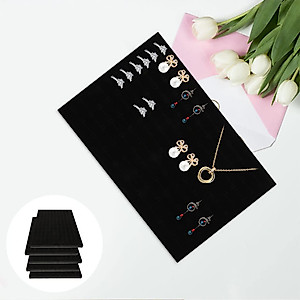 Zerodeko Jewelry Holder Earring Sponge Display Pad 5 Pcs Ring Insert Display Trays Foam Ring Holder Organizer Jewelry Box Inserts for Selling Jewelry Black Jewelry Insert Tray Jewelry Organizer