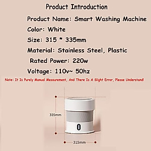 RUVSUN Mini Washer and Dryer, Washer Machine, Small Washing Machine, Small Washing Machine Fully Automatic Wash-Off Dual-Purpose Mini Washing Machine, Suitable for Bathrooms