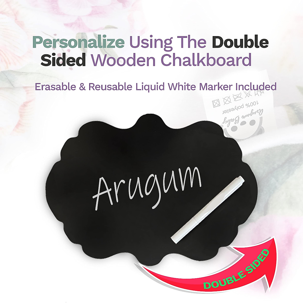 ARUGUMBABY Baby Milestone Blanket Girl - Baby Photo Blanket - Growth Chart Blanket for Baby Girl - 60" x 40" Large (Purple Floral)