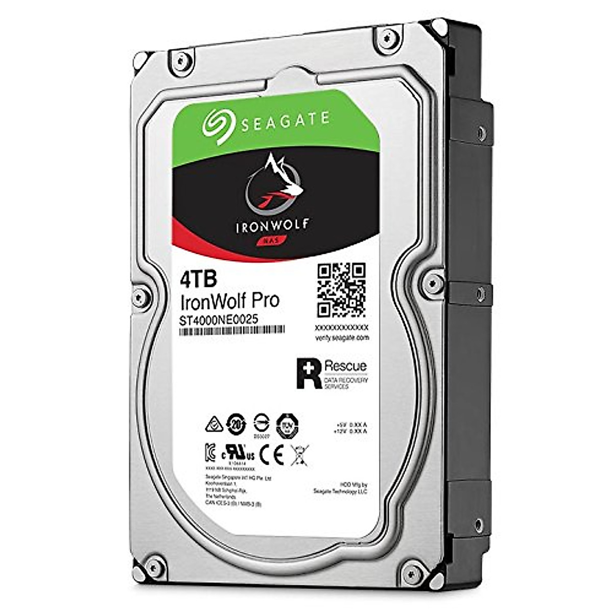 Seagate 4TB IronWolf Pro 7200RPM SATA 6Gb/s 128MB Cache 3.5-Inch NAS Hard Disk Drive (ST4000NE0025) (Renewed)