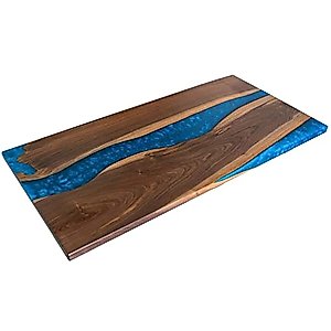 Epoxy Table, Epoxy Resin River Table, Live Edge Wooden Table, Natural Wood,Dining table, Natural Epoxy Table, Resin Table 54x27 inch