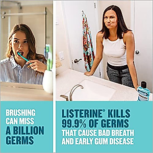 Listerine Ultraclean Oral Care Antiseptic Mouthwash, Everfresh Technology to Help Fight Bad Breath, Gingivitis, Plaque & Tartar, ADA-Accepted Tartar Control Oral Rinse, Arctic Mint, 1 L