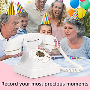 ECGOIOE 32GB Audio Guest Book Wedding Phone Record Customized Audio Messages with GuestBook Preserve Your Special Occasions Ideal for a Variety of Memorable Party Occasions
