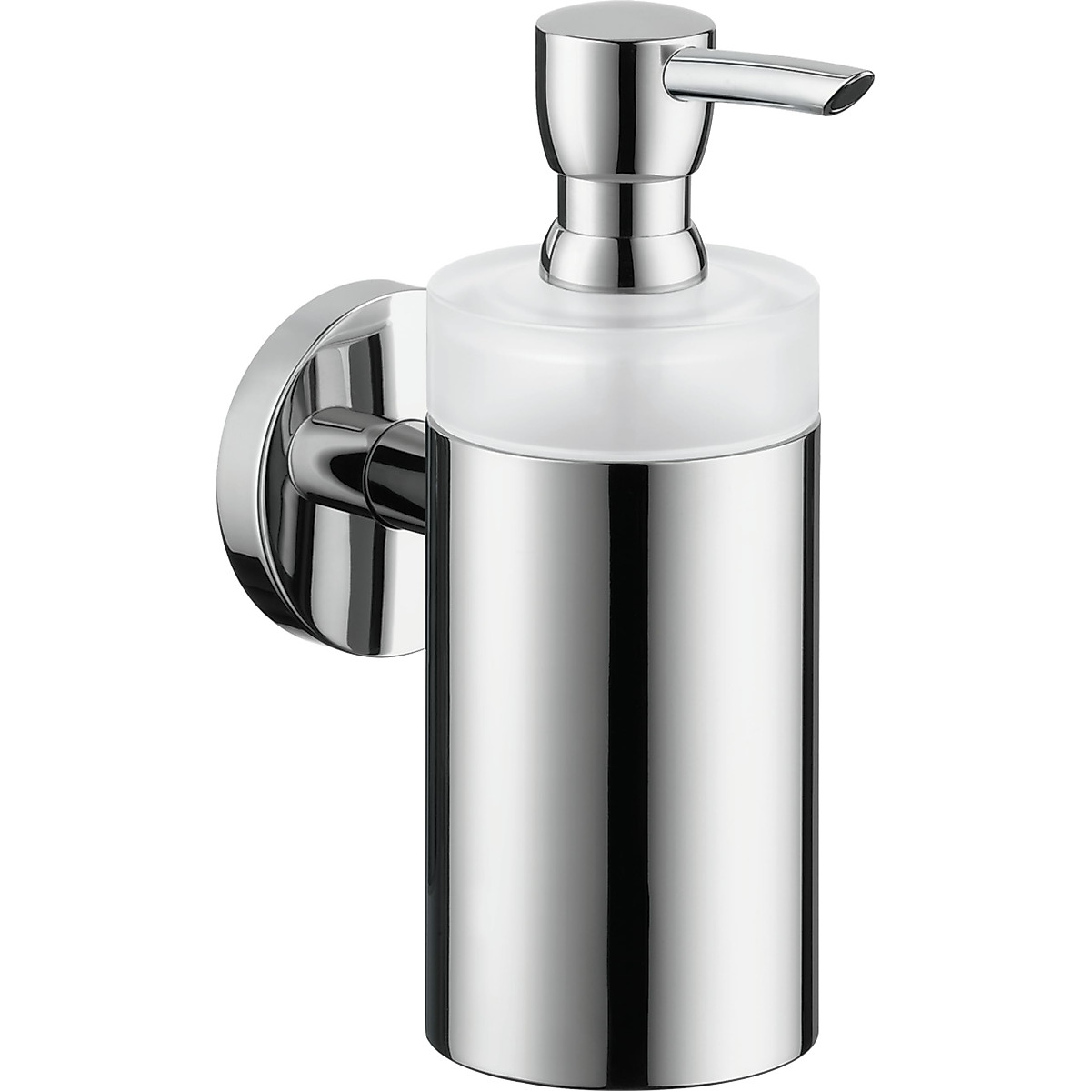 hansgrohe Bath and Kitchen Sink Soap Dispenser Premium 7-inch, Modern Soap Dispenser in Chrome, 40514000,Small