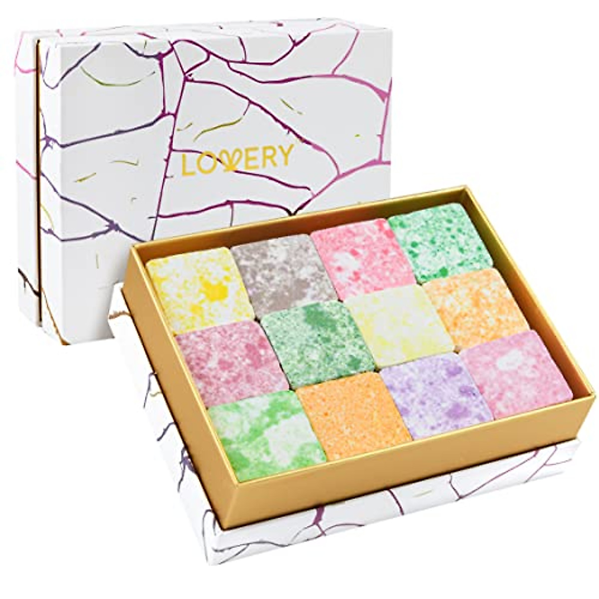 Aromatherapy Shower Steamers, Variety Pack of 12 Shower Bombs, Natural Scented Marble Shower Tablets, Birthday, Relaxing Gift Ideas for Women & Men, Essential Oil Bath Bomb Eucalyptus & More