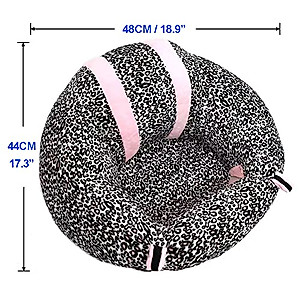 ANPPEX Baby Support Seat, Cute Baby Sofa Chair for Sitting Up, Comfy Plush Infant Seats with Stuffing Inside for 3-12 Months Baby