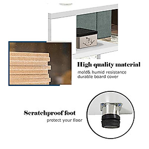 Jerry & Maggie - Magic Cube Nightstands Japanese Tatami Classic Modern Style - 2 Tier Rectangle Hallow Design Night Stand Storage Bedside Table Storage White