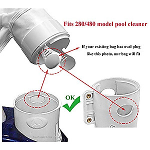 ATIE K16 Pool Cleaner All Purpose Bag with Hook and Loop Fastener Enclosure for Polaris 280, 480 Pool Cleaner All Purpose Bag K16 (2 Pack)