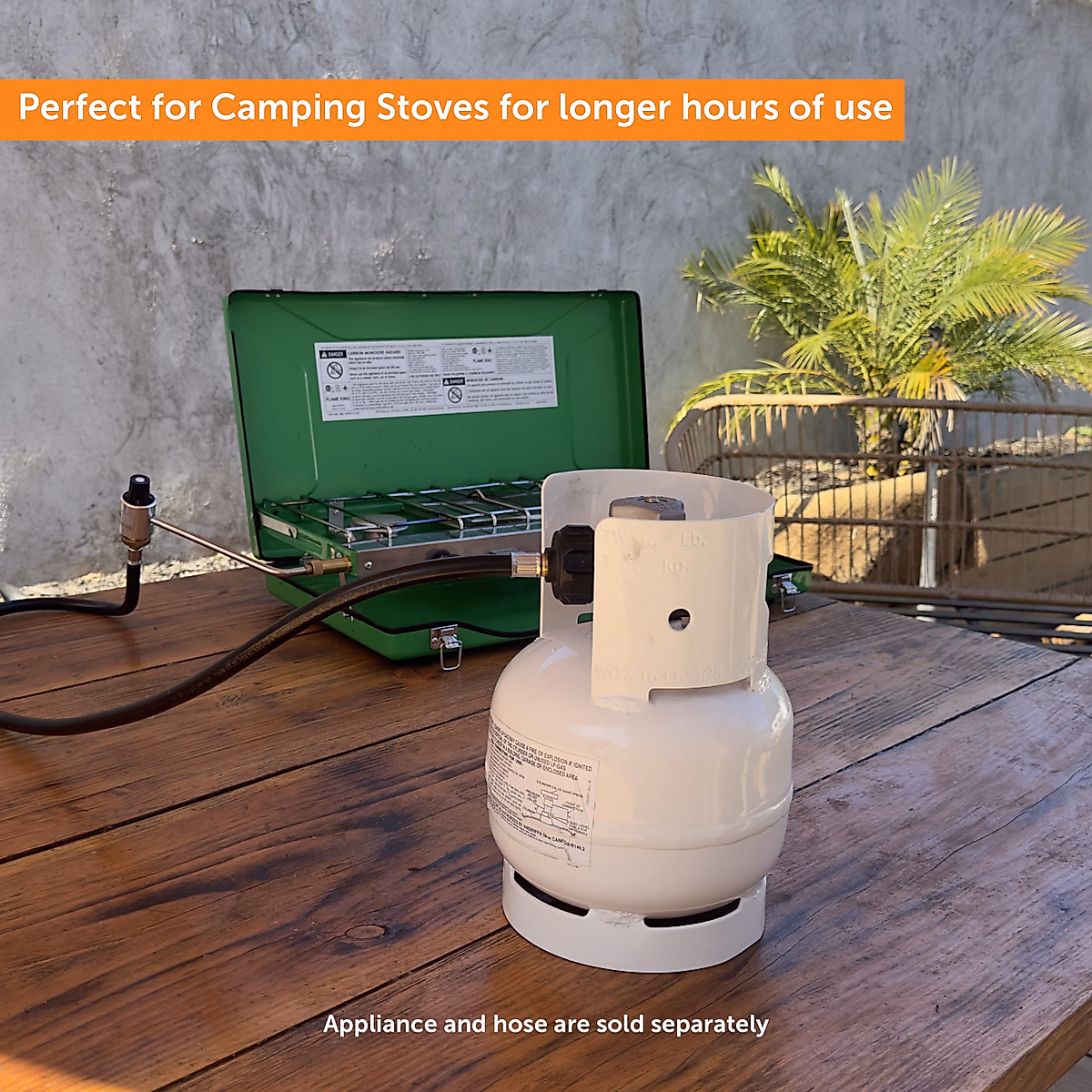 Flame King YSN03 3lb Steel Propane Tank Cylinder with Gauge and OPD Valves for Grills and BBQs, Camping, Fishing, & Outdoor Activities, White