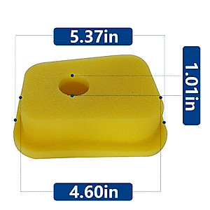 27987S Air Filter Foam Element Replace for 27987 4108 5001H John Deere AM34963 LG27987 LG27987S Fits Briggs Stratton 60500 61500 80500 81500 90102