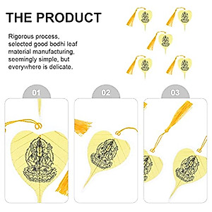 NKII 5pcs Vintage Bookmark Bodhi Leaf Bookmarks Unique Bookmarks Plant Bookmark Vintage for Book Lovers