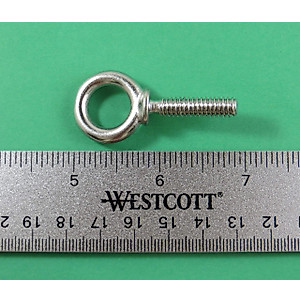 US STAINLESS 4 Pieces Stainless Steel 316 1/4" x 1" UNC Machinery Eye Bolt Marine Grade Pitch of 20