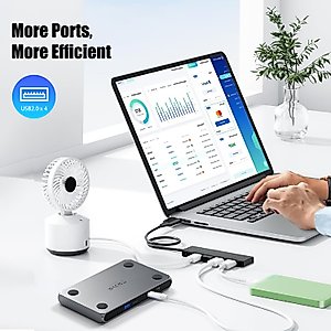 USB Hub, USB Splitter,USB 4-Port Adapter,USB Extender for for Laptop, PC, MacBook, Mac Pro, Mac Mini, iMac, Surface Pro and More (Black-USB 2.0/1m)